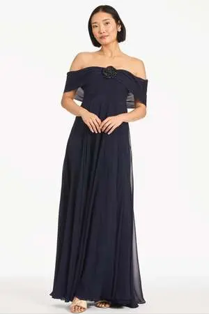 Sachin & Babi Embellished Off-the-shoulder Gown