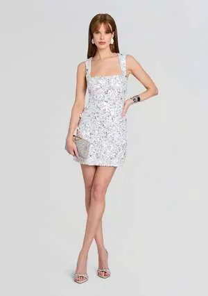 Retrofete Sadlyn Sequin Dress - White