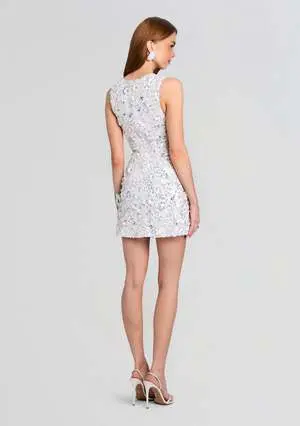 Retrofete Sadlyn Sequin Mini Dress - White