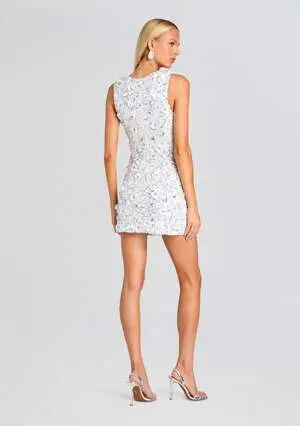Retrofete Sadlyn Sequin Mini Dress - White