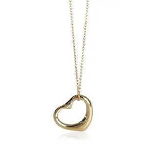 Tiffany & Co. Yellow Gold Diamond Elsa Peretti Open Heart Pendant - Yellow_gold