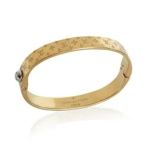 LOUIS VUITTON Gold-plated Nanogram Bracelet