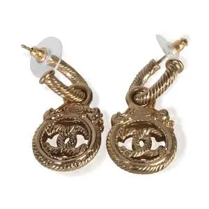 Chanel Gold-plated 2003 Cc Drop Earrings