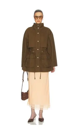 HELSA Garment Washed Utility Jacket - Army