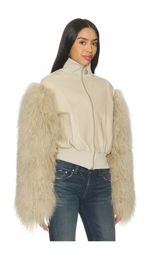 OW Leather And Fur Jacket