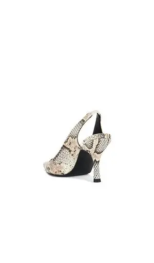 Magda Butrym Snakeskin-embossed Slingback Heel - Grey