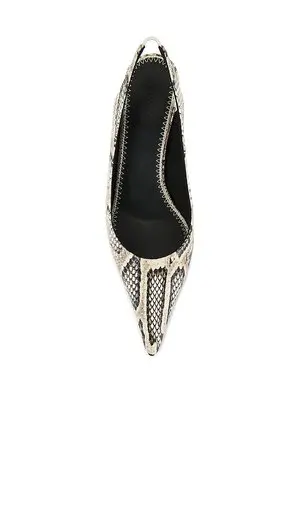 Magda Butrym Snakeskin-embossed Slingback Heel - Grey