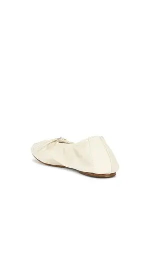 Magda Butrym Gathered Leather Ballet Flats