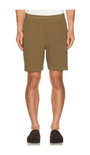 Vince Boucle Elastic Waist Short - Green