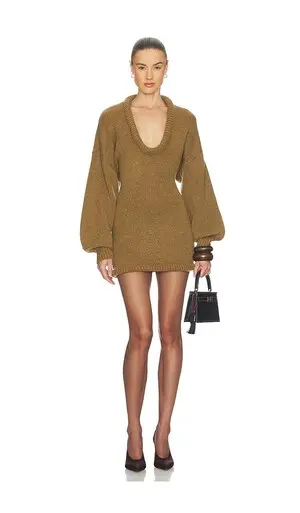 HELSA Vilde Micro Mini Dress - Olive