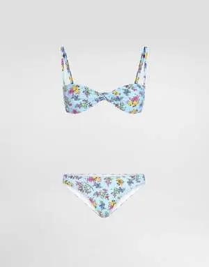 Dolce & Gabbana Small Floral Print Bikini - Multicolor