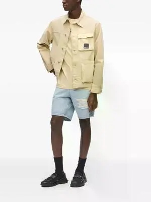 Karl Lagerfeld Distressed Denim Shorts