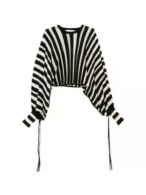 Zimmermann Striped Balloon-sleeve Top
