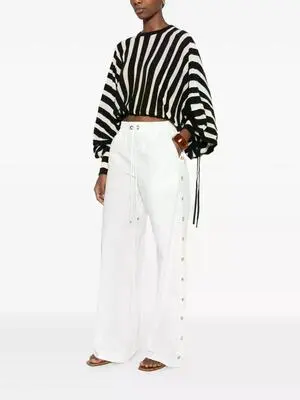 Zimmermann Striped Balloon-sleeve Top