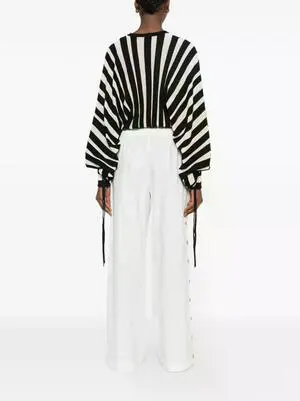 Zimmermann Striped Balloon-sleeve Top