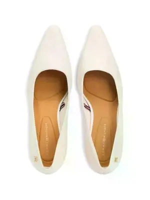 Tommy Hilfiger Pointed Leather Heeled Pumps