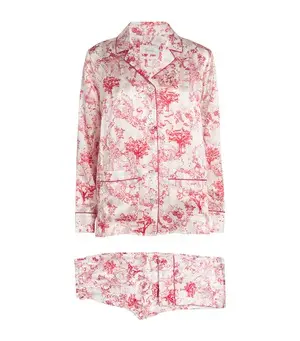 Harrods Silk Toile Pyjama Set - Pink