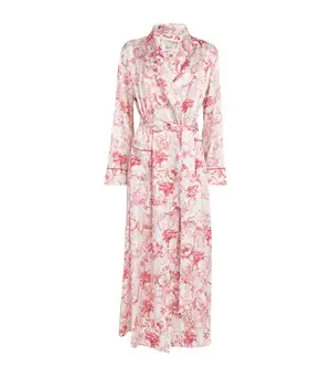 Harrods Silk Toile Robe - Pink