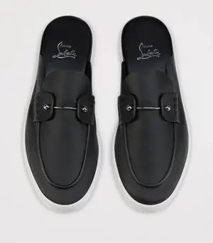 CHRISTIAN LOUBOUTIN Chanme Leather Slides