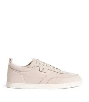 CHRISTIAN LOUBOUTIN Tutti Rui Grain Leather Sneakers - Beige