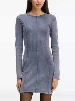 Hugo Nopal Ribbed Long-sleeve Dress - Blue
