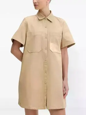 Hugo Kandira Shirt Mini Dress - Neutrals