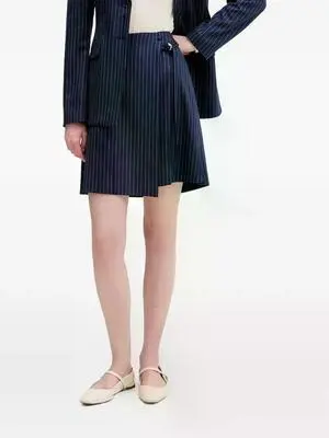 Hugo Rabisu Pinstriped Mini Skirt - Blue