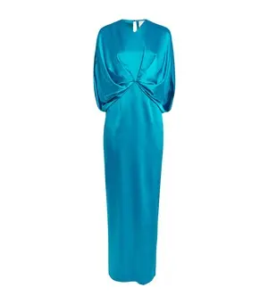 ROKSANDA Silk Rani Maxi Dress - Blue
