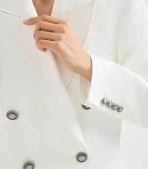 Brunello Cucinelli Cotton-paper Yarn Cropped Blazer