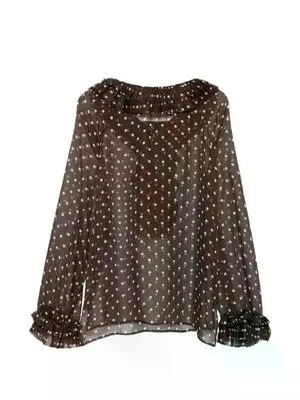 P.a.r.o.s.h Ruffled Polka-dot Blouse