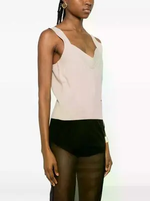 Givenchy Knit V-neck Top - Neutrals