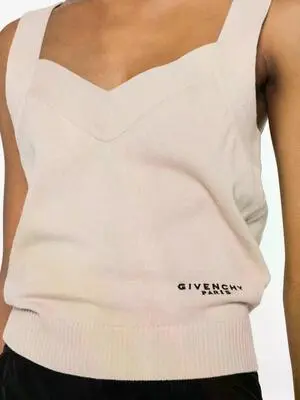 Givenchy Knit V-neck Top - Neutrals