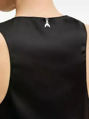 Patrizia Pepe Scoop-neck Sleeveless Blouse - Black