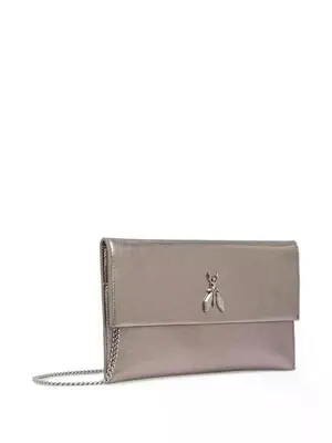 Patrizia Pepe Fly-appliqué Chain Clutch - Silver