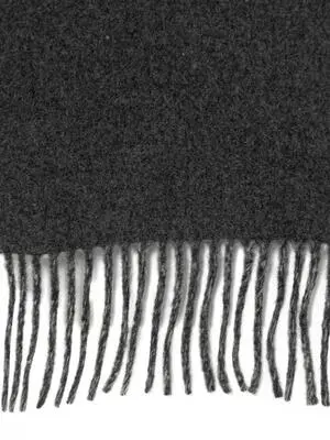Sporty & Rich Fringed Scarf - Grey