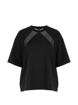 Pinko Mesh-panel T-shirt - Black
