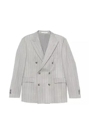 Tagliatore Light Pinstripe Double-breasted Blazer - Grey