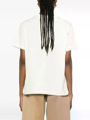 Moncler Logo Patch Cotton T-shirt - Neutrals