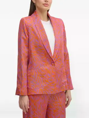 LA PETITE FRANÇAISE Leaf-print Blazer