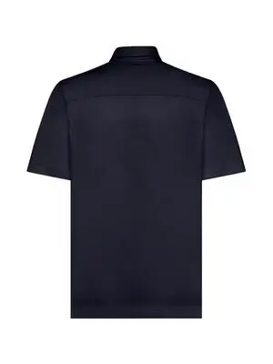 Zegna Buttoned Polo Shirt - Blue