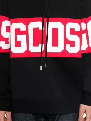 Gcds Logo-stripe Hoodie