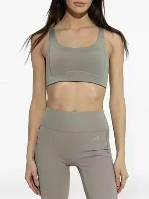 Adidas X Entire Studios Optime Logo-detail Sports Bra - Neutrals