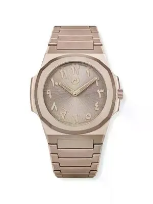 NUNCIER Guilloche Gold 38mm Watch - Neutrals