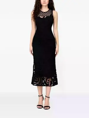 Pinko Crochet Knit Midi Dress