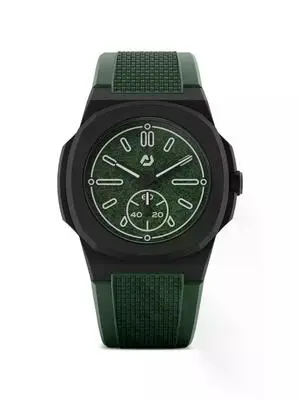 NUNCIER Sequent Carbon Tech Sand Textured 45mm Watch - Green