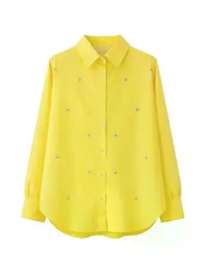 A PAPER KID Embellished Shirt - Yellow