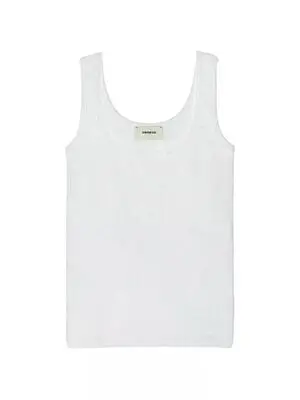 A PAPER KID Ribbed Tank Top - White