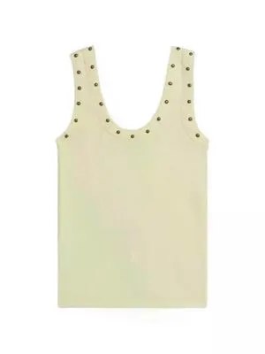 A PAPER KID Studded Tank Top - Neutrals