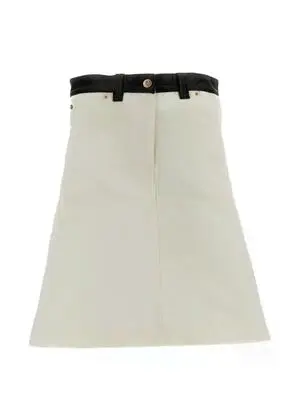 WALES BONNER A-line Midi Skirt - Neutrals