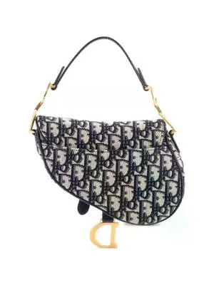 Dior Saddle Handbag Oblique Canvas Mini - Blue